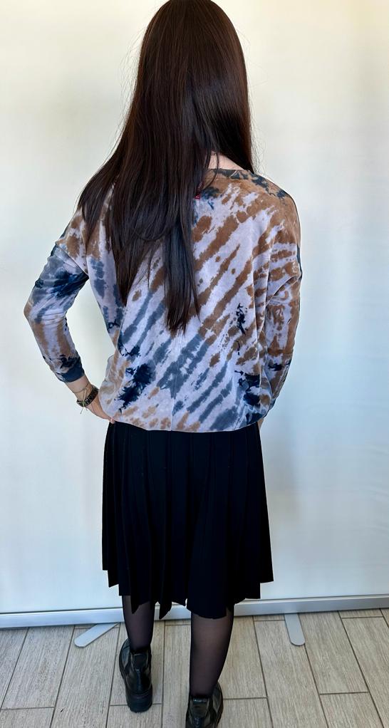 Hardtail Velour Drape Back Pullover - Mementos