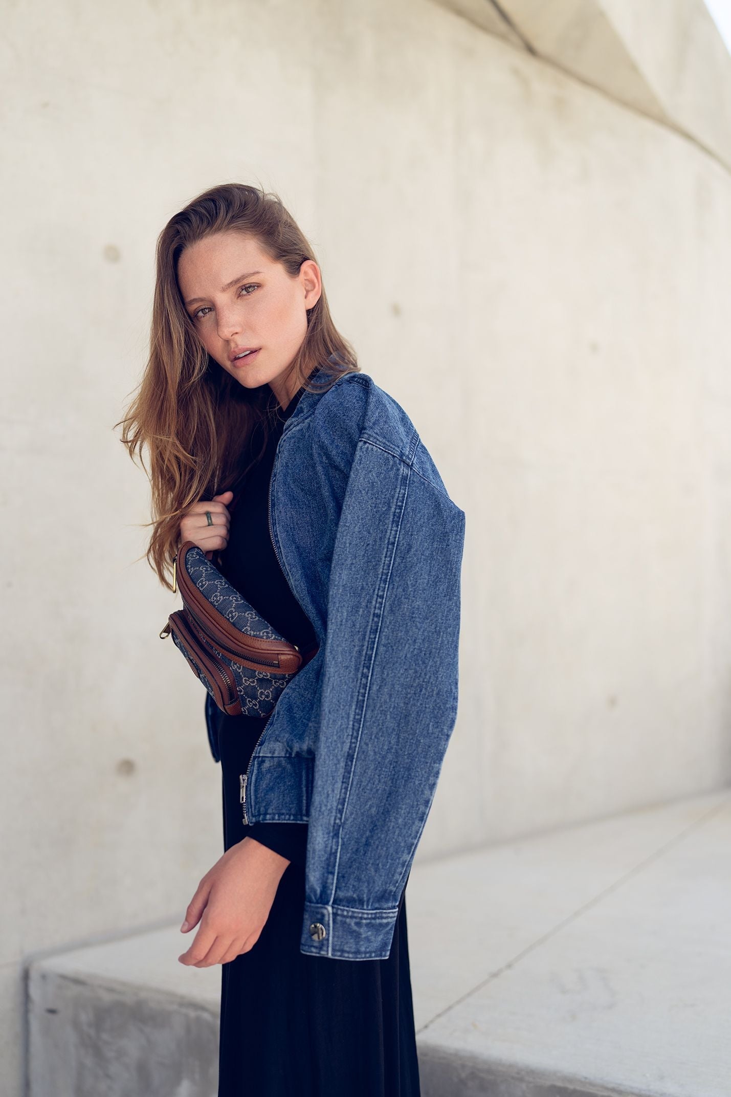 Bliss Denim Bomber Jacket - Mementos